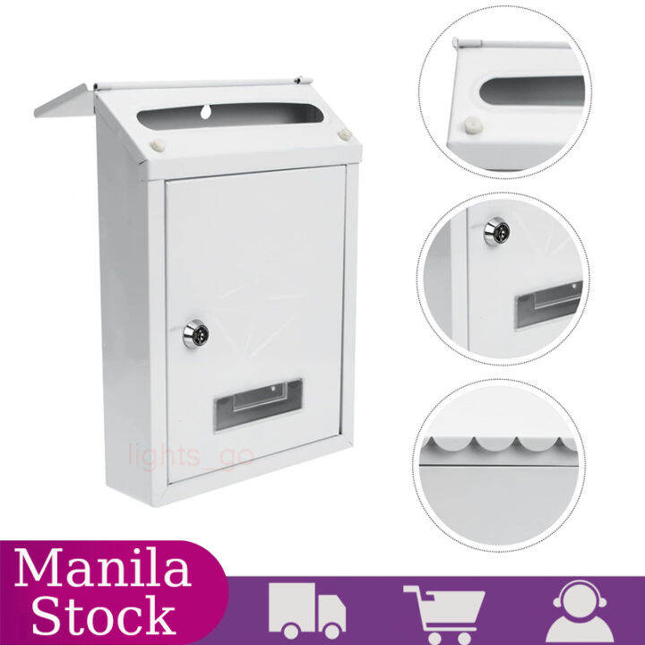 ☚Mailbox Outdoor Waterproof Letter Newspaper Box Vintage Wall Mount ...
