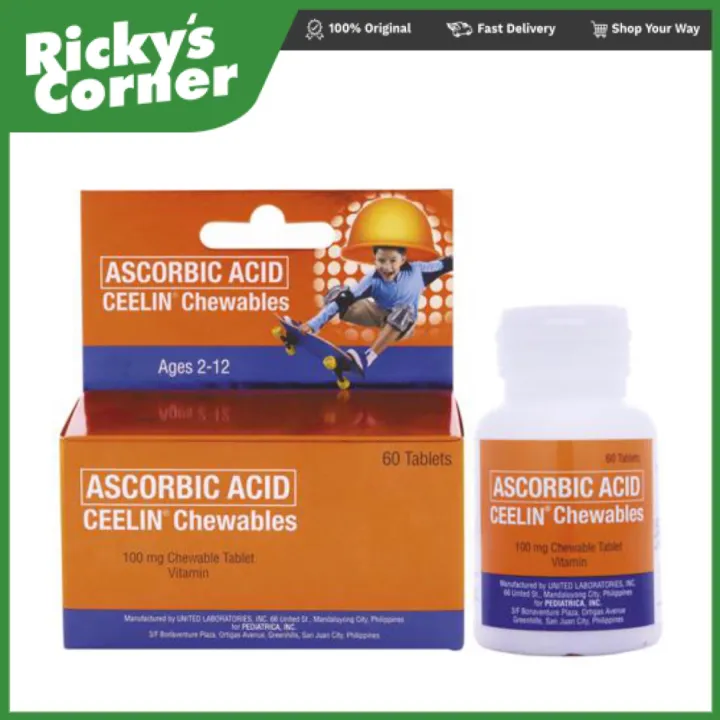 Ceelin chewables 60 tablets ascorbic acid 100mc vitamin c | Lazada PH