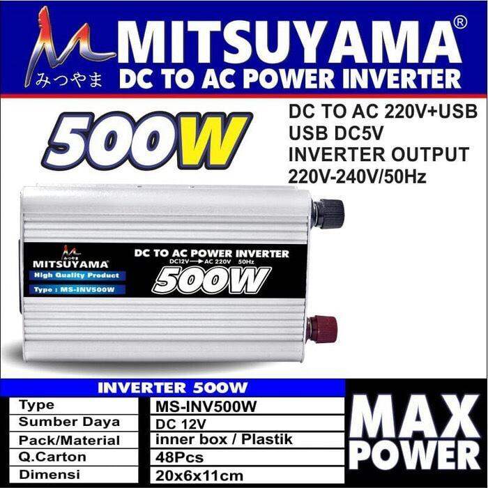 Power Inverter 500 Watt Power Inverter DC to AC 500 Watt With USB ...