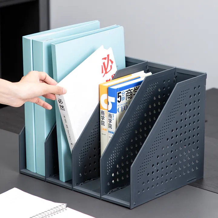 Deli 78996 foldable file rack desktop folder foldable file frame ...