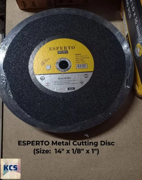ESPERTO Cutting Disc High Quality 14"x1/8"x1" (For Metal & Stainless ...