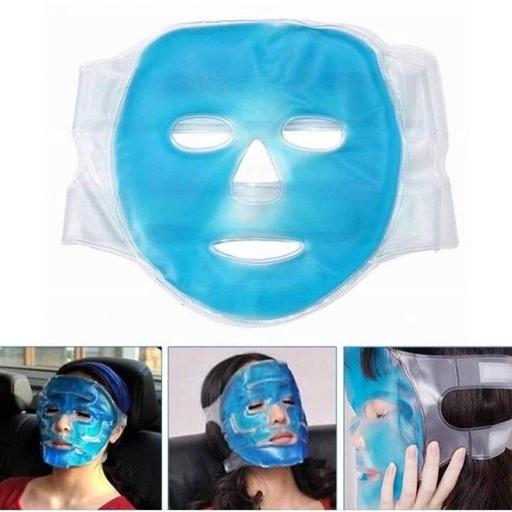 immediate shipping Cooling Gel Threrapy Full Face Mask reusable hot ...