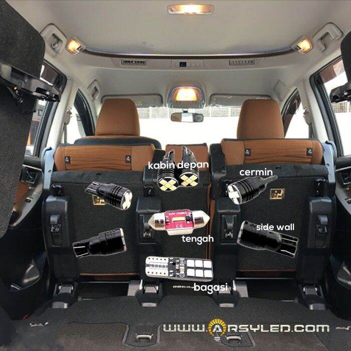Lampu Plafon Kabin Mobil Innova Reborn LED Paket isi 8 Highest Bright ...