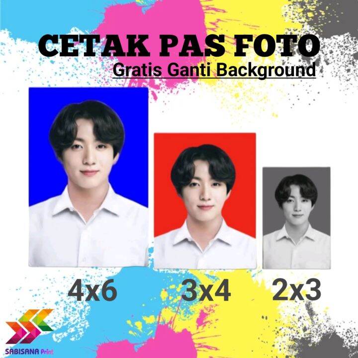 Cetak Pas Fhoto Ukuran 2x3,3x4,4x6 Untuk IJAZAH,VISA,CV,SKCK,BUKU NIKAH DLL | Lazada Indonesia