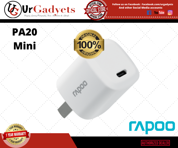 Rapoo PA20 MINI Fast Charger 20W (Output: USB-C) | Lazada PH