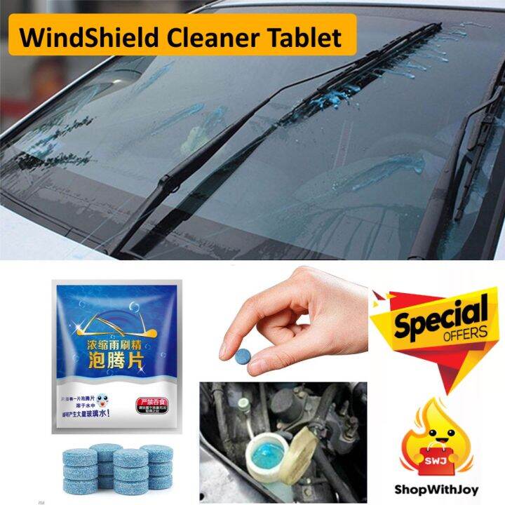 【ShopWithJoy】1PCS WINDSCREEN CLEANER TABLET Clean Car Window Windshield ...