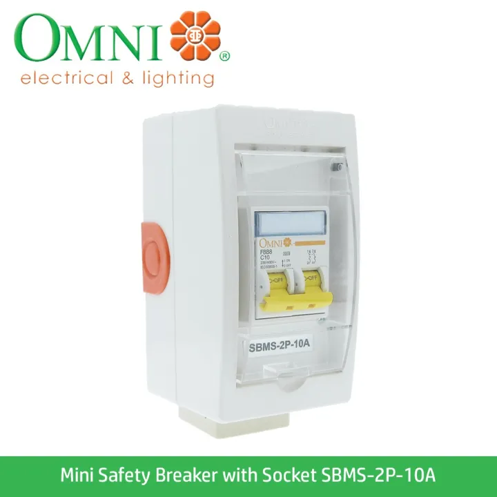 OMNI Mini Safety Breaker with Socket Model SBMS-2P | Lazada PH