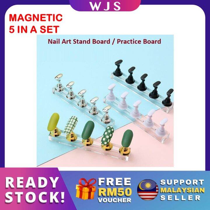 (MAGNETIC) WJS 5pcs 5 pcs Nail Art Board Nail Art Display Board Nail ...