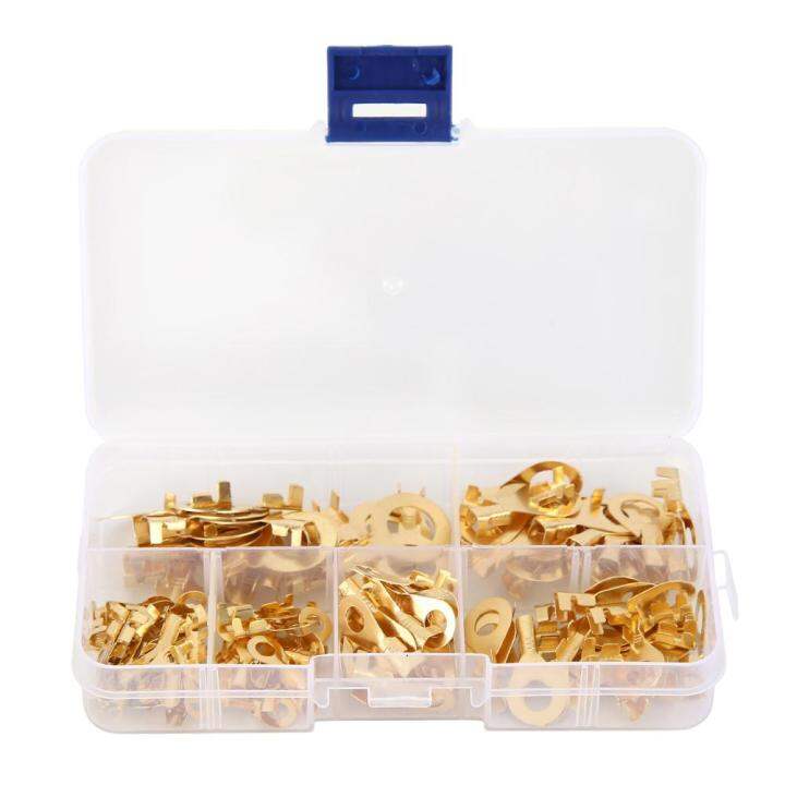 150pcs/set Ring Type Gold Terminals Golden Brass Non-insulated Copper ...