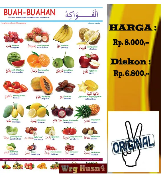 Poster Buah-Buahan Arab Indonesia | Lazada Indonesia