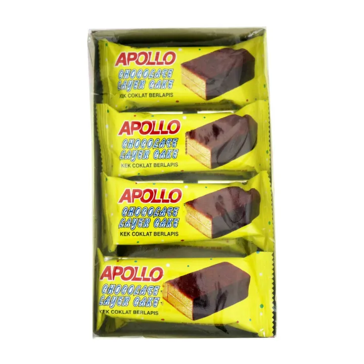 Apollo Chocolate Layer Cake Family Pack 8X18G Snack/Jajan | Lazada