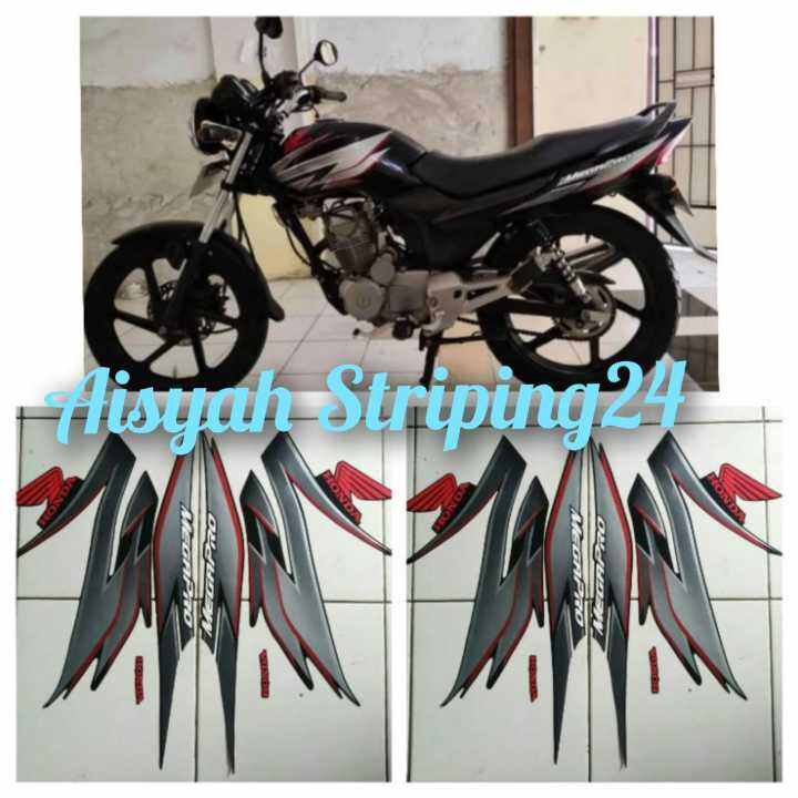 Stiker striping Lis les body motor megapro primus 2009 full hitam ...