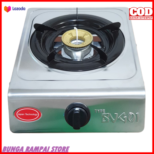 KOMPOR GAS 1 TUNGKU STAINLESS SUGOI. KOMPOR 1 TUNGKU. KOMPOR GAS bisa pilih varian+SELANG ...