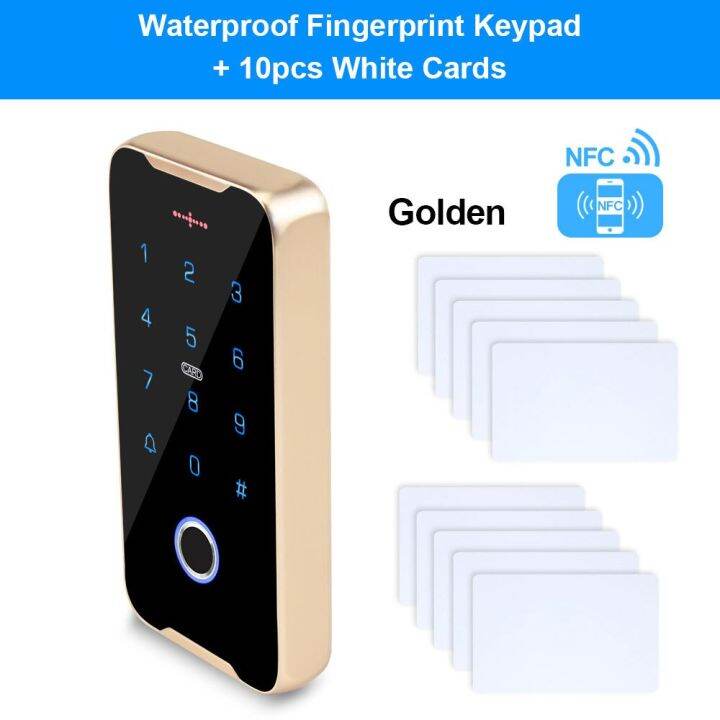 Outdoor Access Control Keypad IP68 Waterproof Fingerprint RFID Keyboard System 13.56Mhz Card ...