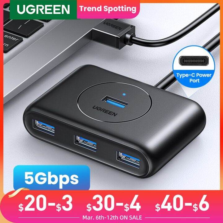 UGREEN USB Hub 5Gbps 4 Ports USB 3.0 HUB Splitter For Hard Drives USB ...
