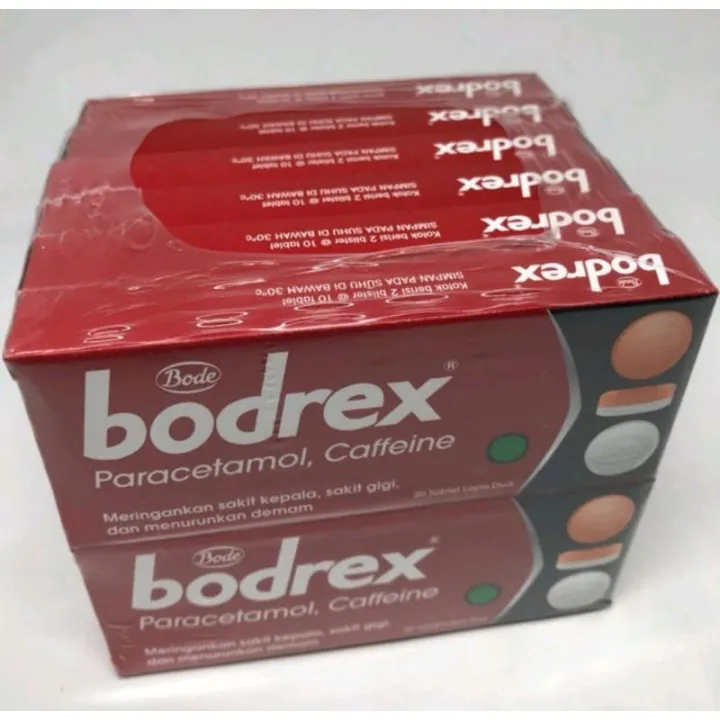 HERBAL MARI SEHAT ;Bodrex Paracetamol caffeine 12 box 240 tablets Obat ...
