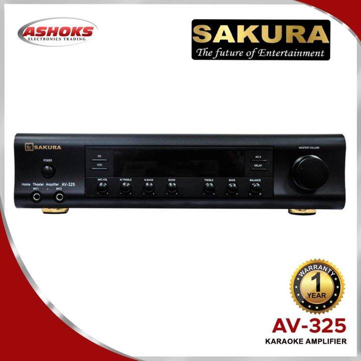 Sakura Amplifier AV 325 / Sakura AV-325 / Sakura Karaoke Amplifier 150w ...