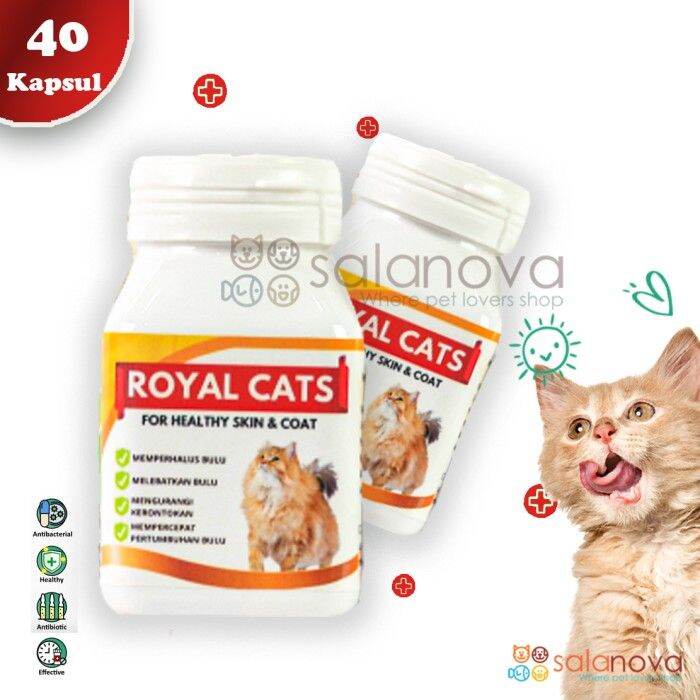 Royal Cats Vitamin Bulu Pelebat dan Penumbuh Bulu Kucing 40 Caps | Lazada Indonesia