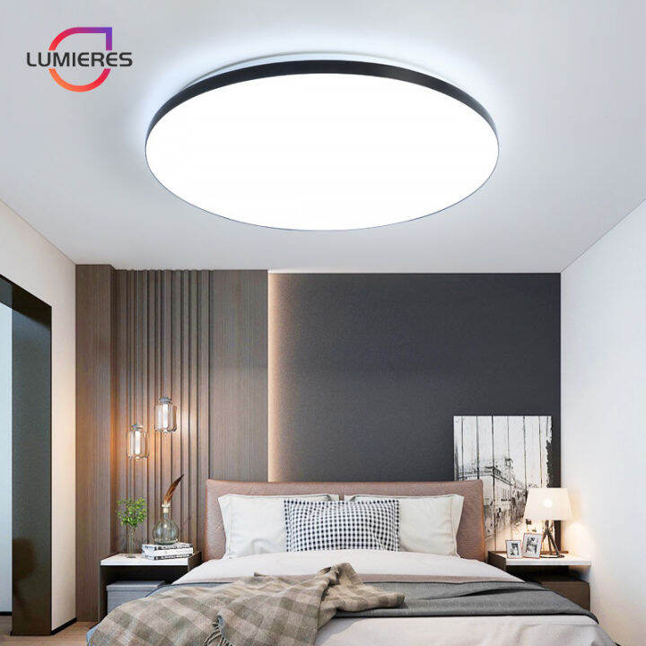 LED Ceiling Lights Tri-color Round Modern Design Chandelier Flush Mount ...
