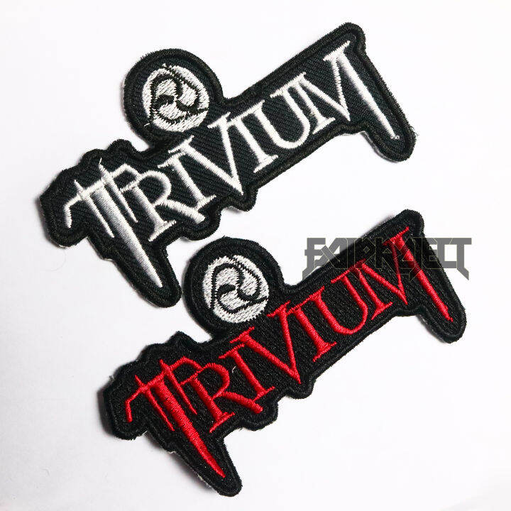 patch bordir TRIVIUM kecil emblem kecil extra aksesoris jaket tas slimbag celana atau baju bisa ...