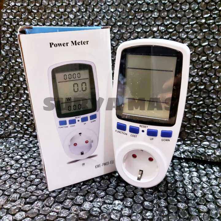 Digital Watt Meter Pengukur Arus Listrik Power Meter Energy Meter ...