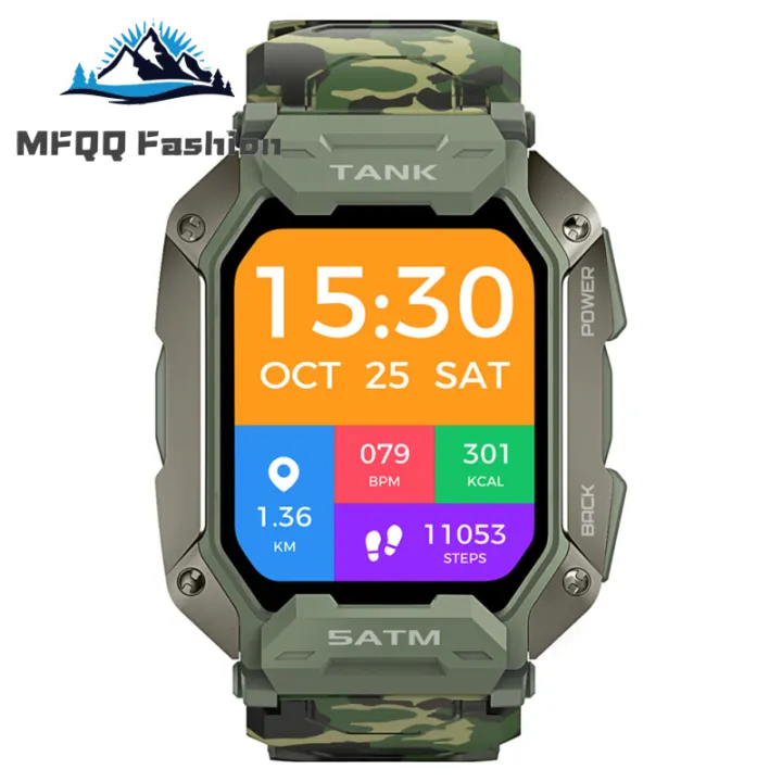 Kospet Tank M1 Outdoor Smart Watch 380mah Battery 5ATM IP69K Waterproof ...