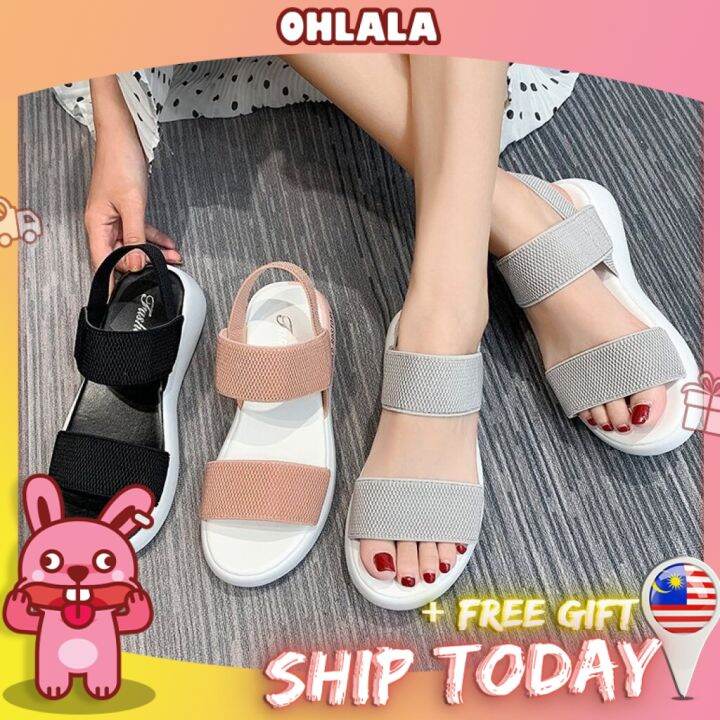 READY STOCK🔥OLL Women Flat Sandals Outdoor Ladies Soft Non-slip Sandal ...