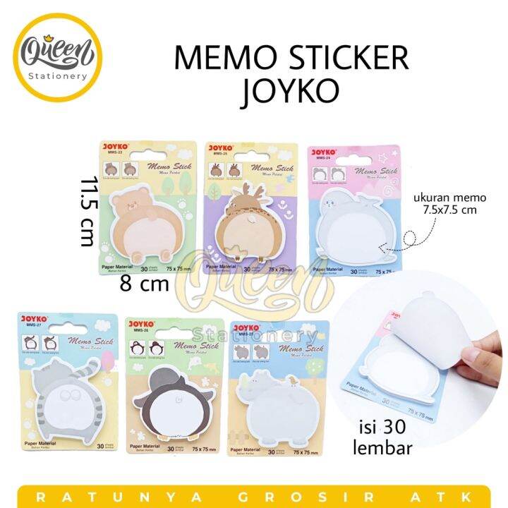 1 PAD (30 LEMBAR) MEMO STICKER JOYKO / KERTAS MEMO LUCU / STICK NOTE ...