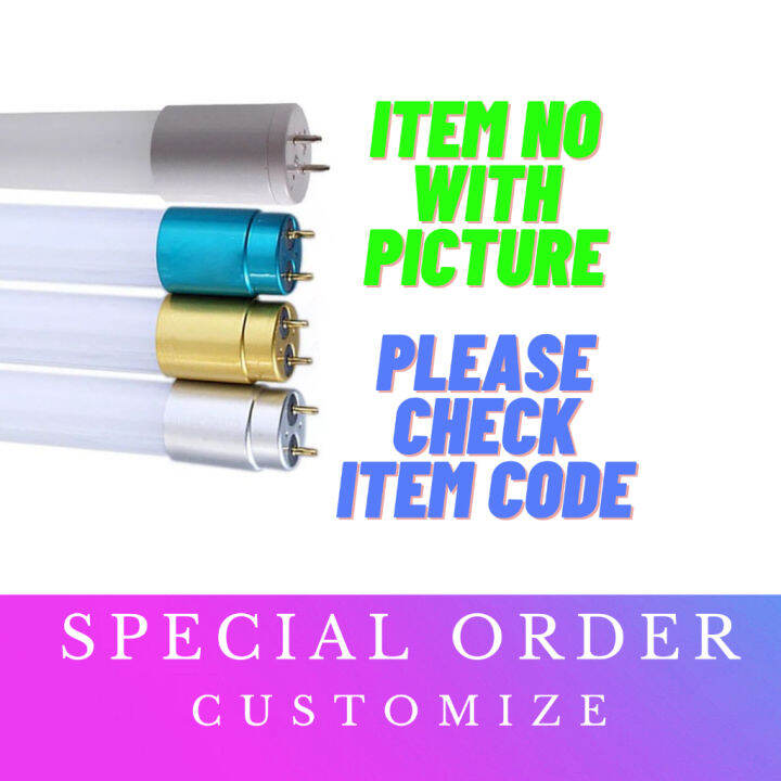 LED Fluorescent T8 2FT 4Ft Set Light Lampu Kalimantang Panjang Casing ...