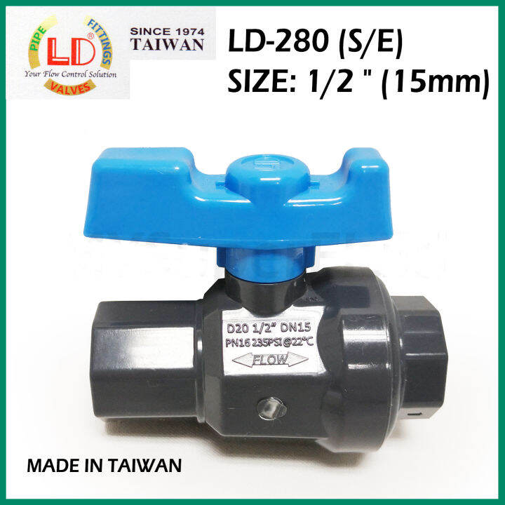 LD PVC Polygon Ball Valve 'BS Socketed' Ends 1/2 Inch (15mm) | Lazada