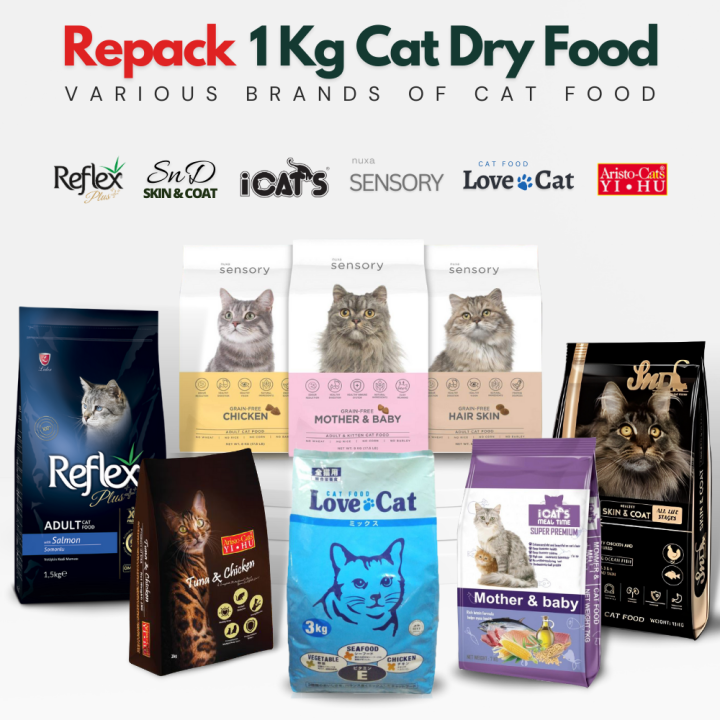 1Kg Repack Premium Cat Food Dry Food Pet Food Repack/Makanan Kucing 1Kg ...