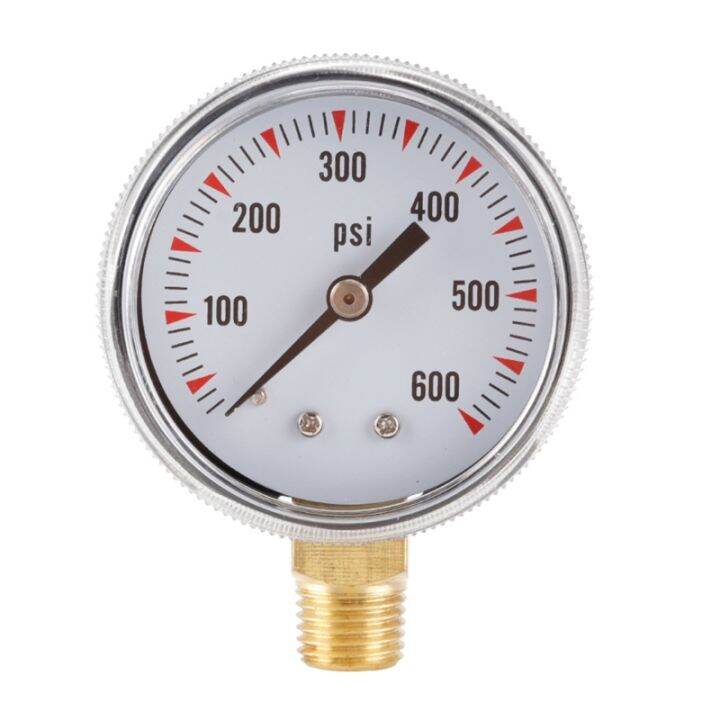 Mini Pressure Gauge Bottom Mount 1/4" Pressure Gauge Shatter-proof ...
