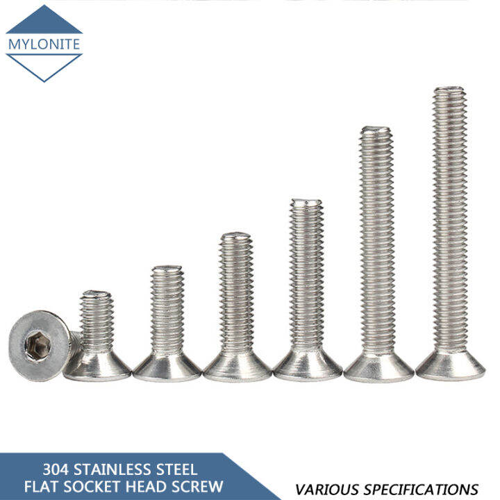Ready Stock Stainless Steel 304 DIY Tool Set M3 M4 M5 Flat Head Screws ...