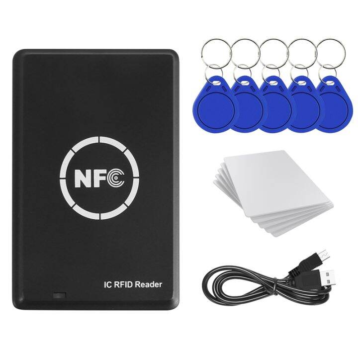 RFID NFC Copier Duplicator 125KHz Key Fob Smart Card Reader Writer 13.56MHz Encrypted Programmer ...