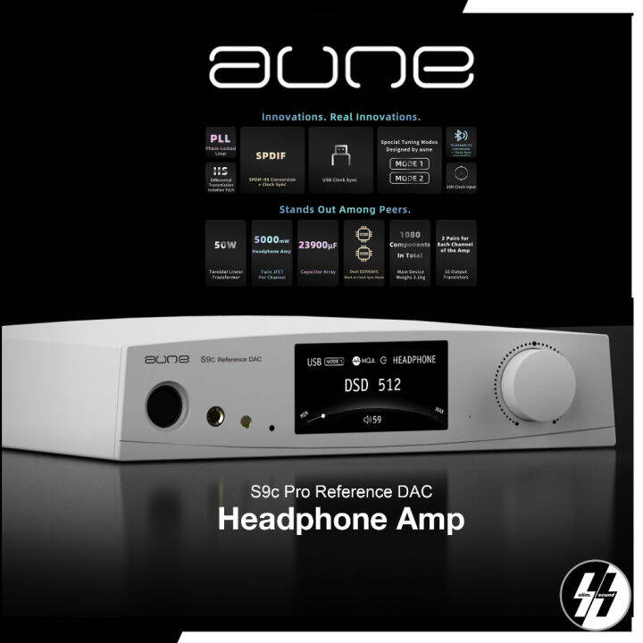 DAC-MQA/Headphone Amp | AUNE - S9c Pro (2 DAC chip) | Hi Res 768 Khz 32 Bit DSD 512 (โปรดเช็ค ...