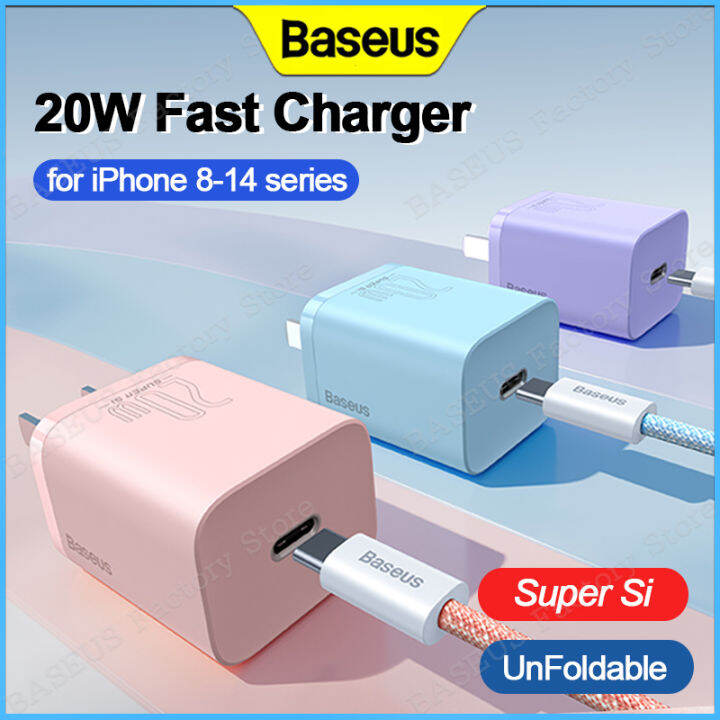 Baseus 20W Quick Charger CN Plug USB C PD Fast Charging Automatic Power ...