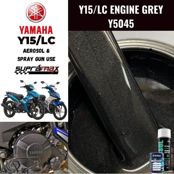 [Yamaha Y15/LC Engine Grey Y5045] Cat 2K AIKKA Cover Engine Paint Tahan ...