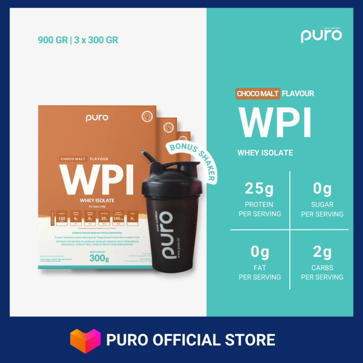PURO ISOPRO WPI 90 WHEY ISOLATE 900gr | Lazada Indonesia