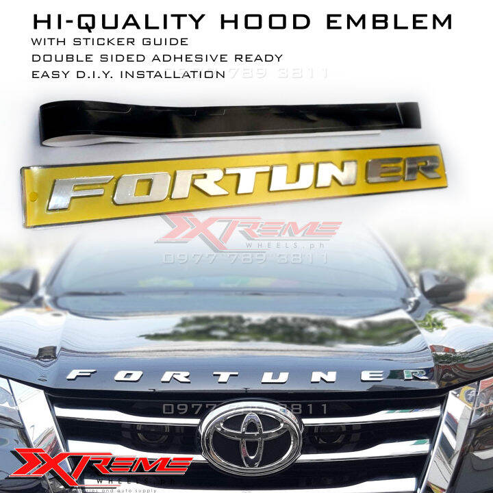 Toyota FORTUNER 2016 to 2024 With Guide Hood Emblem Chrome Finished ...