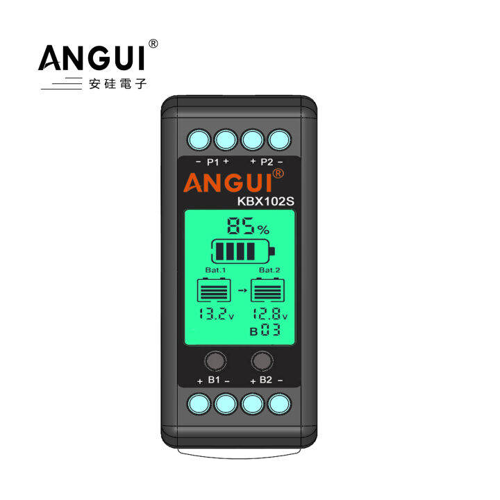 ANGUI KBX102S Battery Equalizer LCD Multi Parallel Connect Rail Voltage ...