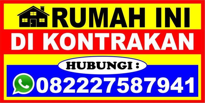 Spanduk Banner Rumah Di kontrakan ukuran 100 cm x 50 cm | Lazada Indonesia