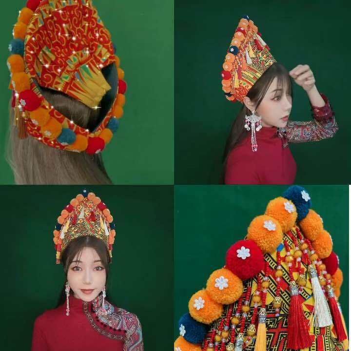 หมวกม้ง เครื่องประมาณม้ง ชนเผ่า ดอย hmong hats ethnic hill tribes hmoob ...