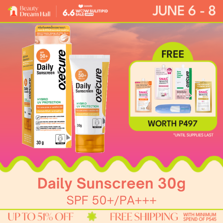 Oxecure Daily Sunscreen 30g [Oily Skin, Sensitive Skin, Lightweight, No ...