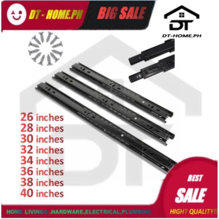 (PER PAIR) Drawer Guide Full Extension Heavy Duty (26 inches to 40 ...