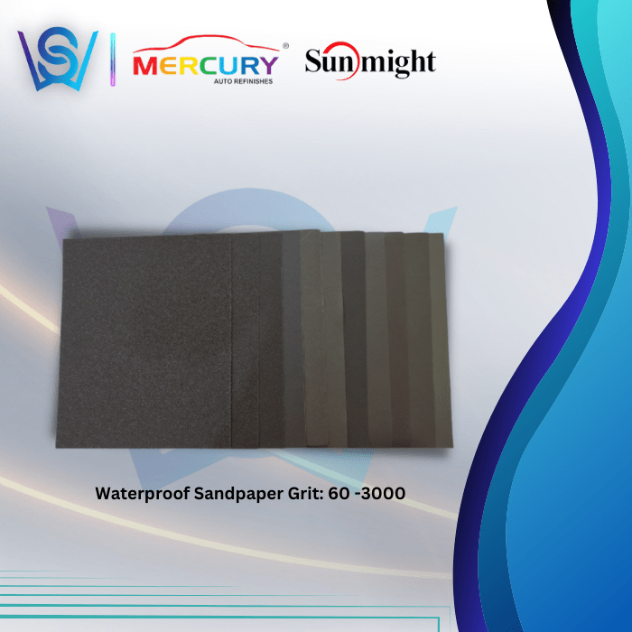 MERCURY/SUNMIGHT WATERPROOF ABRASIVE SANDPAPER (GRIT #60-#3000) | Lazada