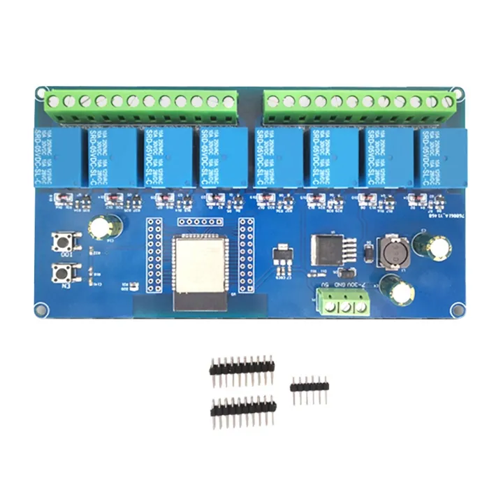 DC5 30V power supply ESP32 WIFI Bluetooth BLE eight way relay ESP32 WROOM secondary development ...