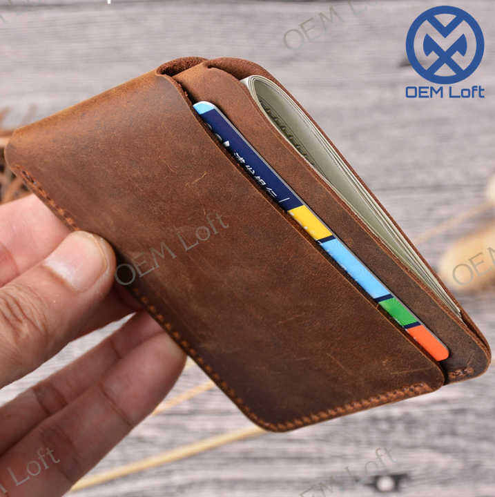Crazy Horse Minimalist Slim & Simple Leather Vertical Card Holders | Lazada