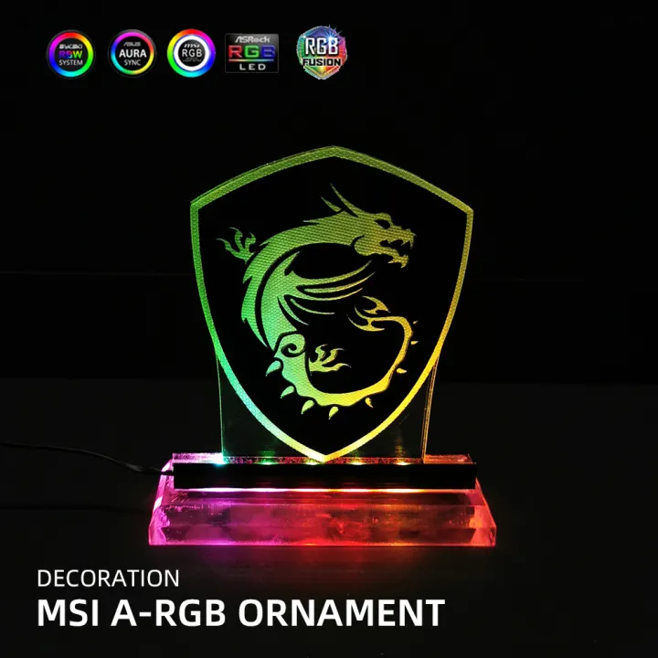MSI Gaming Figure A-RGB Rainbow LED Acrylic Lighting Panel 5V3Pin ...