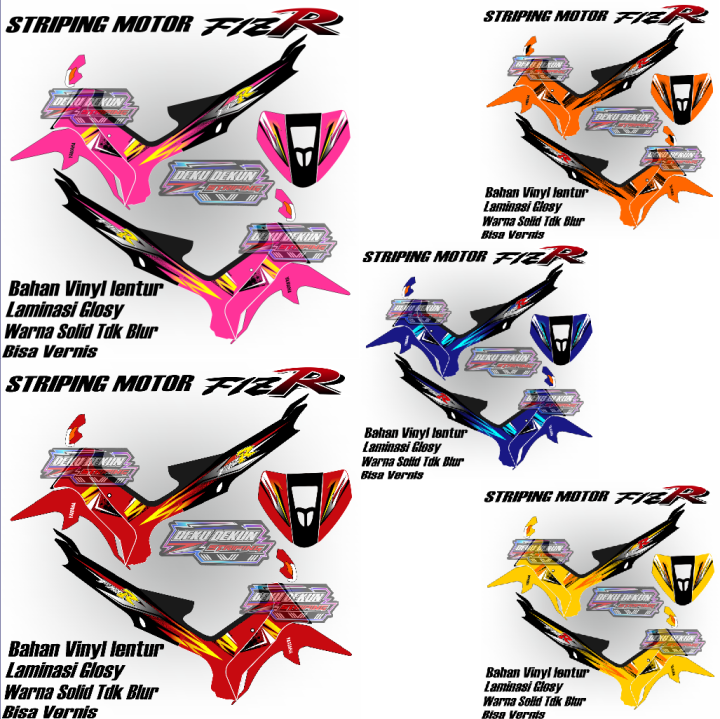 Striping Fizr Fiz r F1zr Dualtone Variasi 15 Sudah Potongan Mudah ...