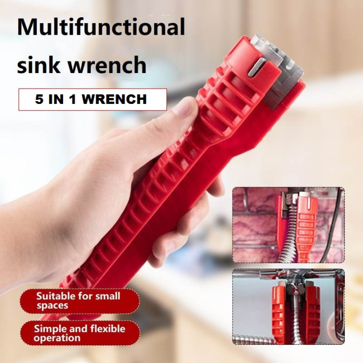 Tool Wrench Spanner for Water Pipes Bathroom Multifunctional 5 in 1 ...